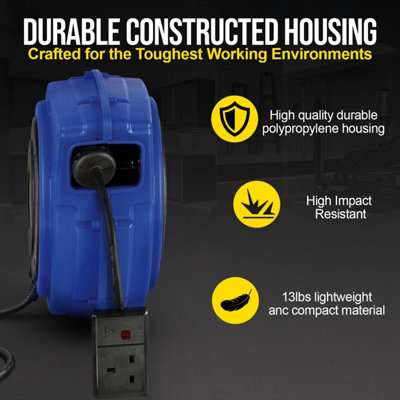 Goodyear Extension Cable Reel Heavy Duty Retractable 15m x 3G1.5mm2 ...