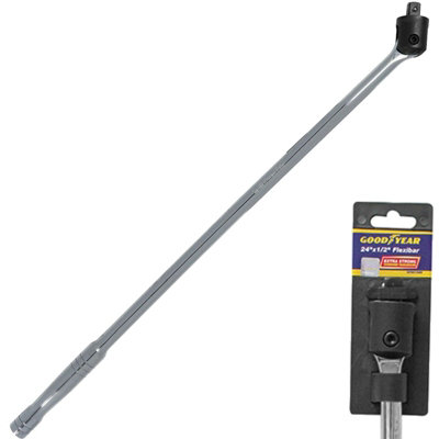 GoodYear Flexi Head Knuckle Power Breaker Bar Wrench 1 2 Drive 600mm Long