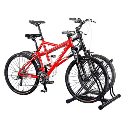 Goodyear Floor Mounted Bike Stand Cycle Bicycle Rack Mount Holder Park ...