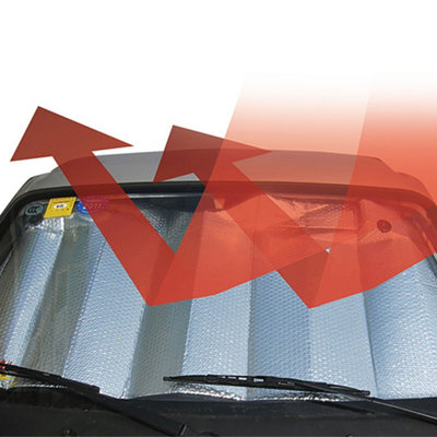 Goodyear Folding Sun Reflector Universal Windscreen Foil Shade Car ...