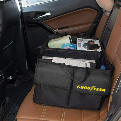 Goodyear Heavy Duty Collapsible Car Boot Organiser Tidy Storage Box ...