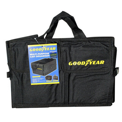 Goodyear Heavy Duty Collapsible Car Boot Organiser Tidy Storage Box ...