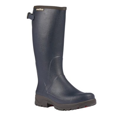 Goodyear Mens Stream Wellington Boots Blue (7 UK) | DIY at B&Q