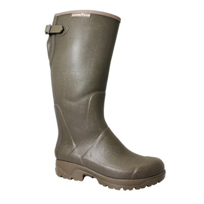 Goodyear Mens Stream Wellington Boots Green (12 UK) | DIY at B&Q