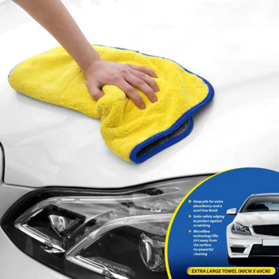 Goodyear Ultra Absorbent Pro Valet Car Wash Microfiber Cloth Cleaning ...