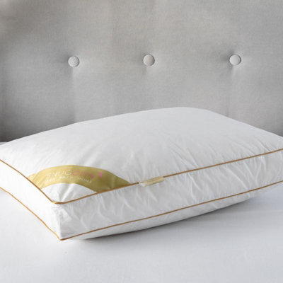 Goose Feather And Down Luxury Box Pillow 100% Cotton Cover Non ...
