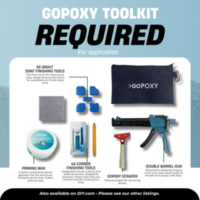 GoPoxy No Mess Epoxy Tile Grout - Dark Grey 05
