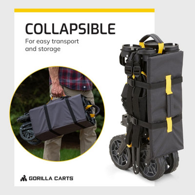 Gorilla Carts 7 cu ft 185L Foldable Festival Wagon Collapsible All ...