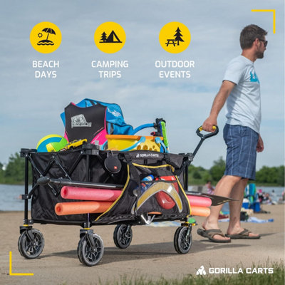 Gorilla Carts 7 cu ft 185L Foldable Festival Wagon Collapsible All ...
