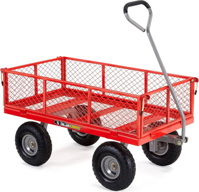 Gorilla Carts Steel Utility Cart with Removable Sides - Heavy-Duty ...