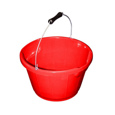 Gorilla Plas B4 Shallow Bucket 10L / Red | DIY at B&Q