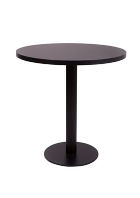 Gorzan Cast Iron Quality Round Table Black Large Dining Black Laminate ...