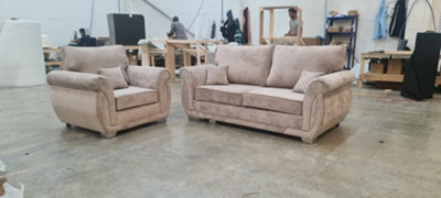 Goshi 2 Seater & Arm chair - Mink Fullback