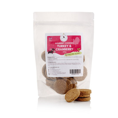 Gourmet Cookies Turkey & Cranberry (1kg) Grain Free Natural Dog's Treat