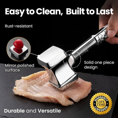 Gourmet Easy Stainless Steel Kitchen Hammer & Gourmet Easy Silicone ...
