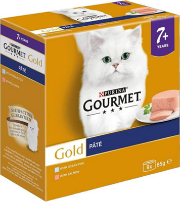 Gourmet Gold Senior Mousse With Salmon 8x85g (Pack of 6)