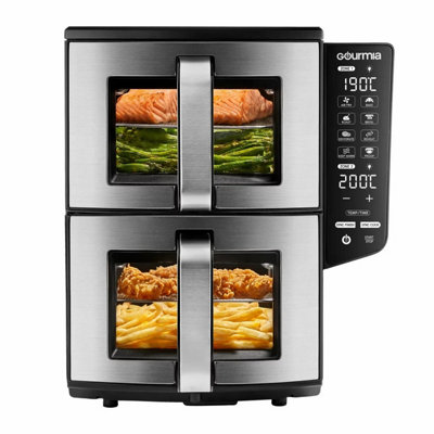 Gourmia Double Decker 10.4L Air Fryer GAF1180 - Dual Stacked Baskets, 8 ...
