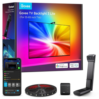 Govee TV Backlight 3 Lite with Fish-Eye Correction Function Sync to 55 ...