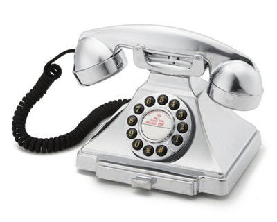 GPO Carrington Retro Push-Button Phone with Pull-Out Tray, Traditional ...