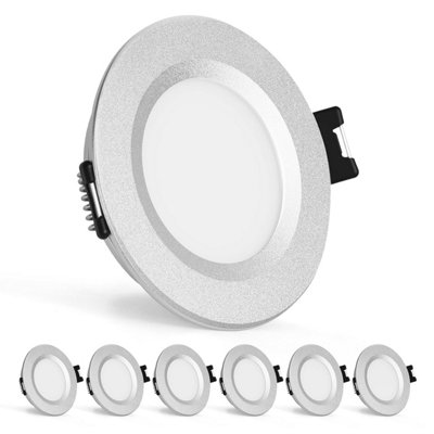 Gr 4 tec 12 v LED Spot Recessed Ceiling Lights Dimmable Alu, 6 x 3 W IP ...