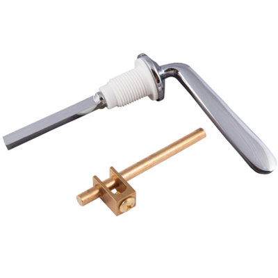 Grab Type Toilet Cistern Handle & Brass Arm (1) - Chrome Flush Lever ...