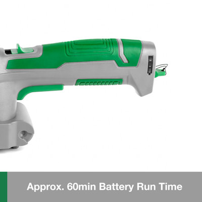 Gracious Gardens Cordless Handheld Hedge Trimmer 2 in 1 Topiary Shears 7V Li Ion Rechargeable Battery