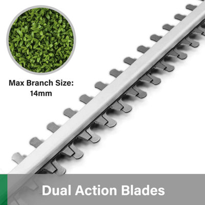 GRACIOUS GARDENS CORDLESS HEDGE TRIMMER LONG REACH 18V LI ION BATTERY ...