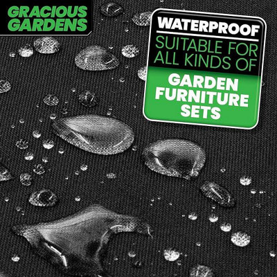 Gracious Gardens Rectangular 270x180x89cm Outdoor Patio Waterproof ...
