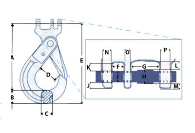 Grade 80 Coupling Self Locking Hook 7MM (G80 2 Ton Autolock Lifting 2T)