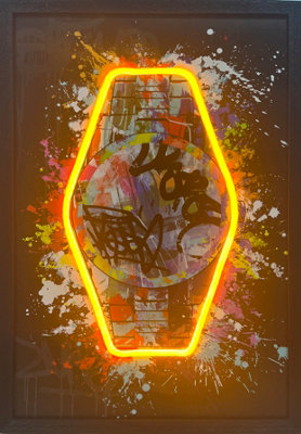 Graffiti Watch Neon LED Wall Art 40 x 60