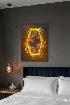 Graffiti Watch Neon LED Wall Art 40 x 60