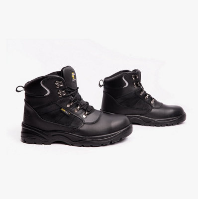 Grafters Grafters M161A Unisex Leather Safety Boots Black - uk-size-7 Black