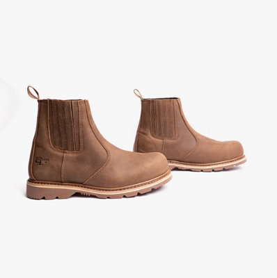 Grafters Grafters M763DB Mens Leather Safety Boots Dark Brown - uk-size ...