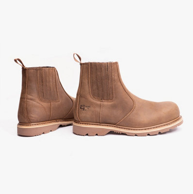 Grafters Grafters M763DB Mens Leather Safety Boots Dark Brown - uk-size ...