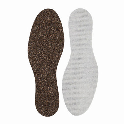 Grafters Mens Hardwearing Natural Cork Insoles (12 Pairs) Brown (10 UK)