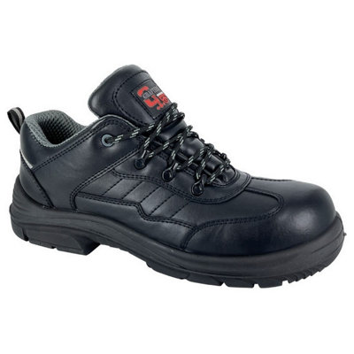Grafters Mens Leather Safety Shoes Black (9 UK)