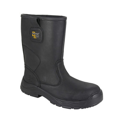 Grafters Mens Waterproof Safety Rigger Boots Black (9 UK) | DIY at B&Q