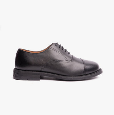 Grafters MORGAN XM620A Unisex Leather Oxford Shoes Black