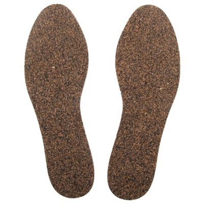 Grafters Womens/Ladies Hardwearing Natural Cork Insoles (12 Pairs ...