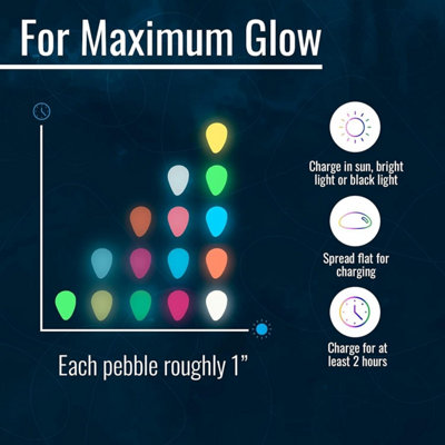 Graham Products Glowing Rocks 190-Piece Glow-in-The-Dark Pebbles