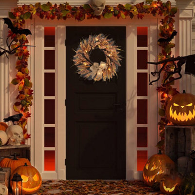 Grain Golden Wheat Ears Harvest Thanksgiving Wreath Front Door Decor ...