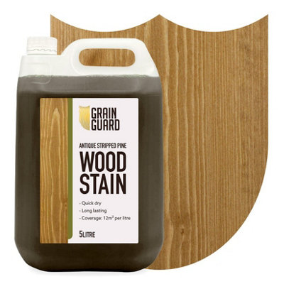 Grain Guard Water Based Wood Stain - Antique Stripped Pine - 5l
