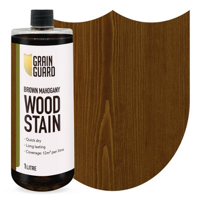 Grain Guard Water Based Wood Stain - Brown Mahogany - 1l