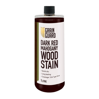 Grain Guard Water Based Wood Stain - Dark Red Mahogany - 1l