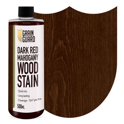 Grain Guard Water Based Wood Stain - Dark Red Mahogany - 500ml