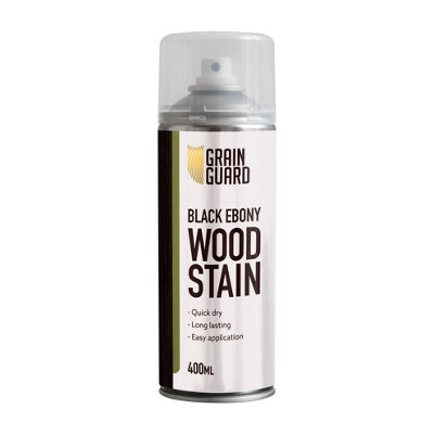 Grain Guard Water Based Wood Stain Spray - Black Ebony - 400ml