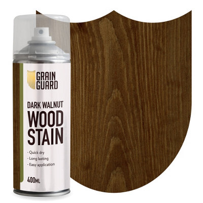GRAIN GUARD WATER BASED WOOD STAIN SPRAY - DARK WALNUT - 400ML