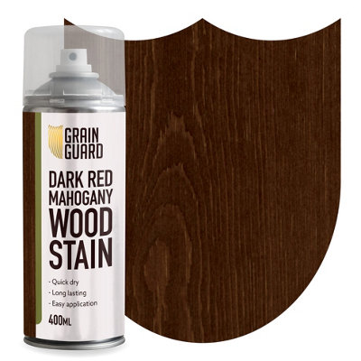Grain Guard Water Based Wood Stain Spray - Red Mahogany - 400ml - 3-Pack