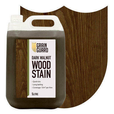 GRAIN GUARD Wood Stain - Dark Walnut - Water Based & Low Odour - Easy ...