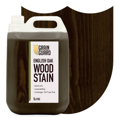 GRAIN GUARD Wood Stain - English Oak - Water Based & Low Odour - Easy ...